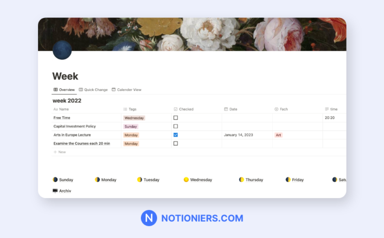 44+ Best Notion Weekly Planner Templates [2024] - Notioniers