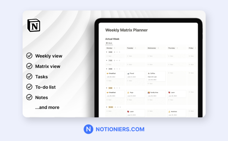 44+ Best Notion Weekly Planner Templates [2024] - Notioniers