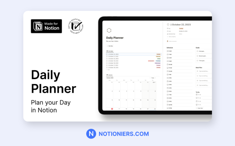 32+ Best Notion Daily Planners [2024] - Notioniers