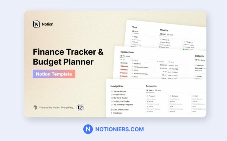 20+ Best Free & Paid Notion Budget Templates [2024] - Notioniers