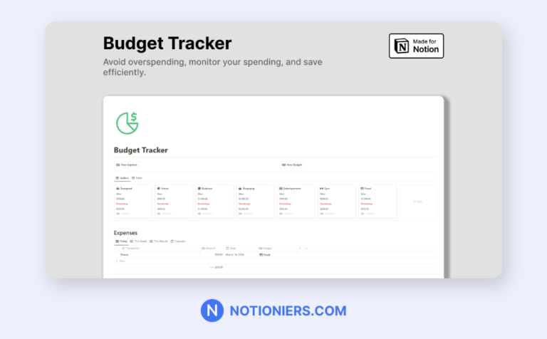 20+ Best Free & Paid Notion Budget Templates [2024] - Notioniers