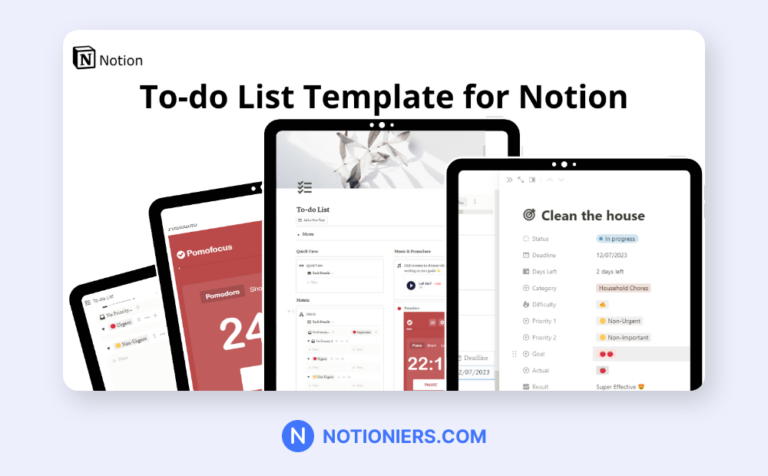 18+ Best Notion To-Do List Templates [2024] - Notioniers