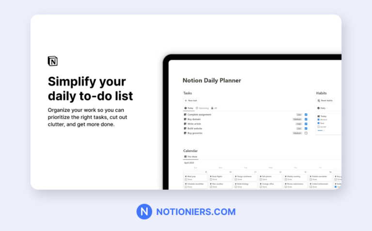 18+ Best Notion To-Do List Templates [2024] - Notioniers