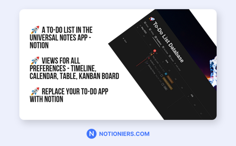 18+ Best Notion To-Do List Templates [2024] - Notioniers