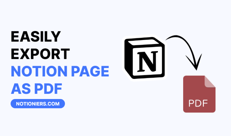How to Easily Export Notion Page as PDF [2024] - Notioniers