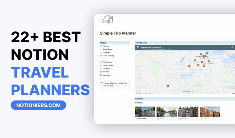 22+ Best Notion Travel Planners [2024] - Notioniers