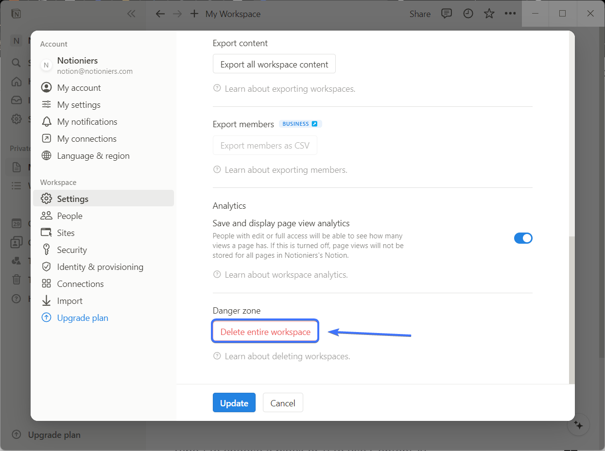 Easily Delete a Workspace in Notion [2024] - Notioniers