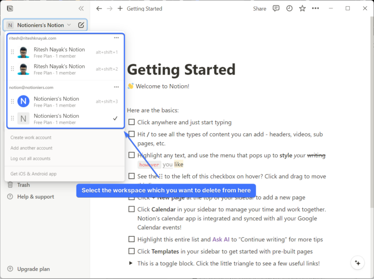 Easily Delete a Workspace in Notion [2024] - Notioniers