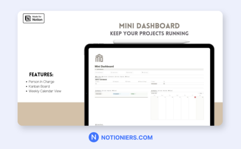 52+ Best Notion Dashboard Templates [2024] - Notioniers
