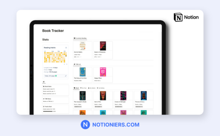 40+ Best Book Tracker Notion Templates - Notioniers