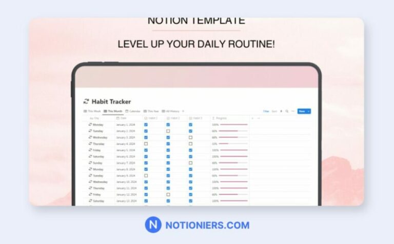 45+ Best Notion Habit Tracker Templates [2024] - Notioniers