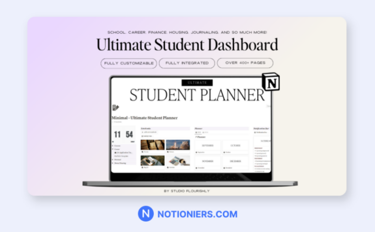 52+ Best Notion Dashboard Templates [2024] - Notioniers