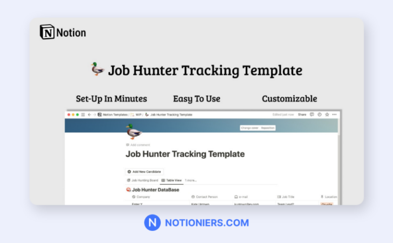 26+ Best Free & Paid Notion Job Trackers [2024] - Notioniers