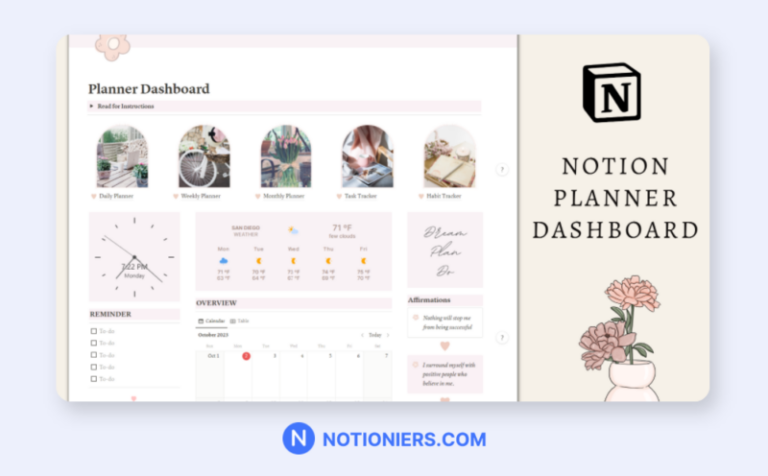 52+ Best Notion Dashboard Templates [2024] - Notioniers