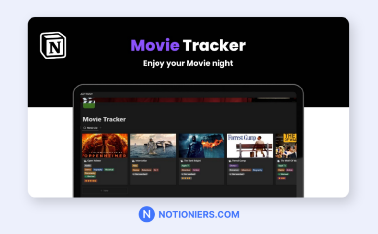 28+ Best Movie Tracker Templates [2024] - Notioniers