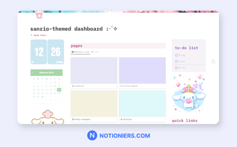 52+ Best Notion Dashboard Templates [2024] - Notioniers