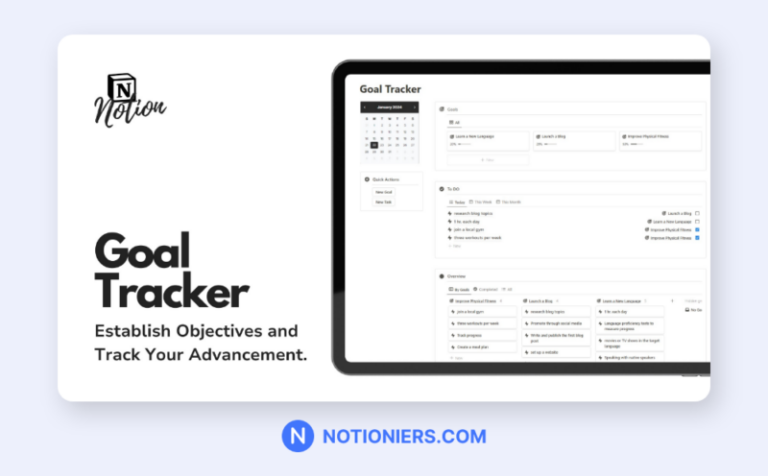 35+ Best Notion Goals Tracker Templates [2024] - Notioniers