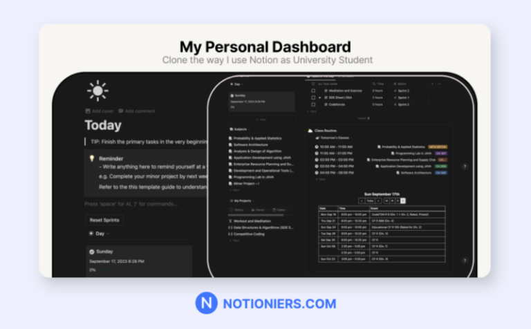 52+ Best Notion Dashboard Templates [2024] - Notioniers
