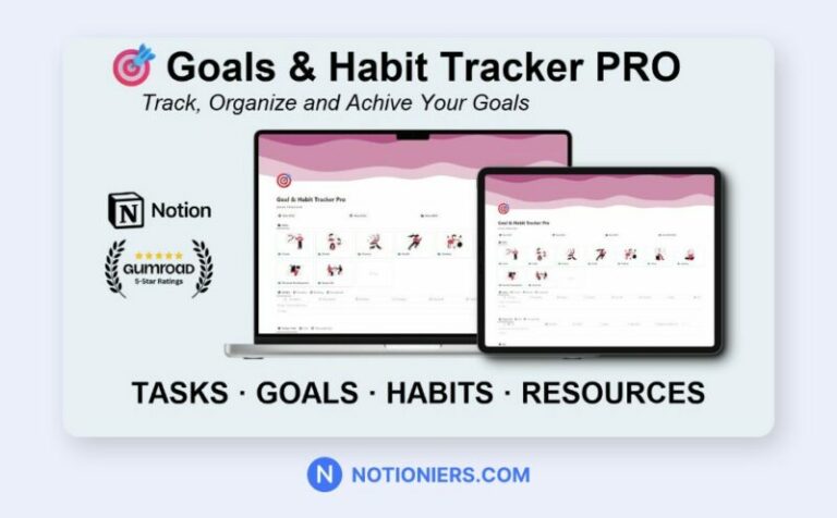 35+ Best Notion Goals Tracker Templates [2024] - Notioniers