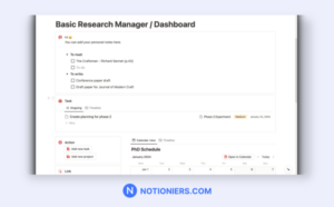 52+ Best Notion Dashboard Templates [2024] - Notioniers