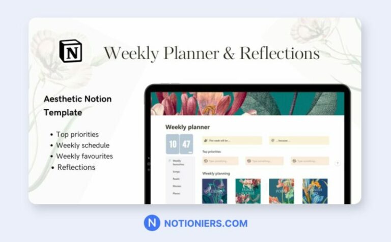 44+ Best Notion Weekly Planner Templates [2024] - Notioniers