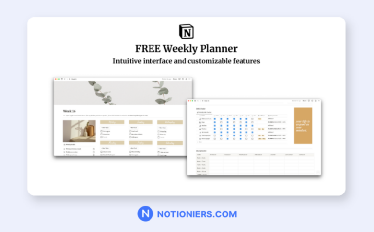 44+ Best Notion Weekly Planner Templates [2024] - Notioniers