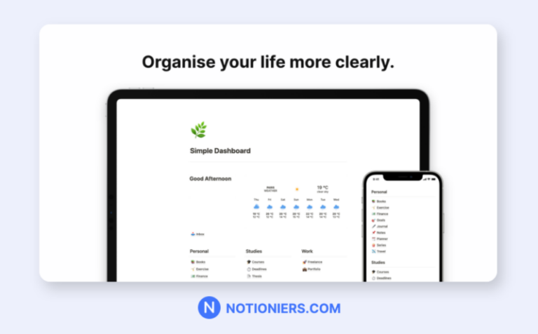 52+ Best Notion Dashboard Templates [2024] - Notioniers