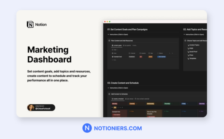 52+ Best Notion Dashboard Templates [2024] - Notioniers