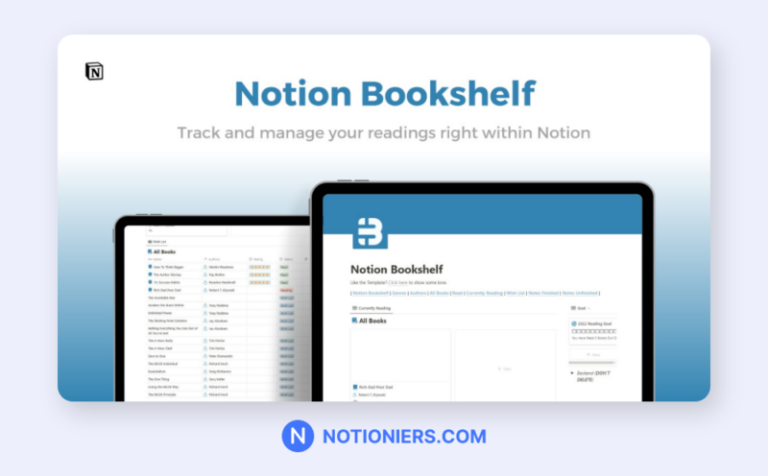 40+ Best Book Tracker Notion Templates - Notioniers
