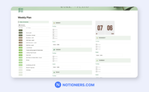44+ Best Notion Weekly Planner Templates [2024] - Notioniers