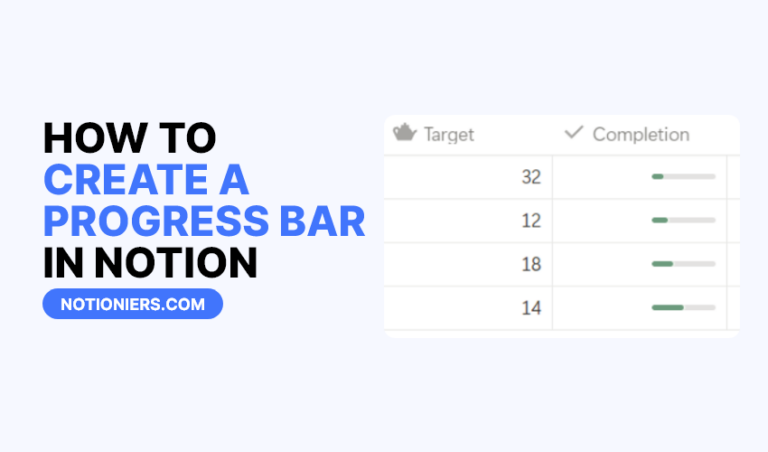 How to Easily Create a Progress Bar in Notion [2024] - Notioniers