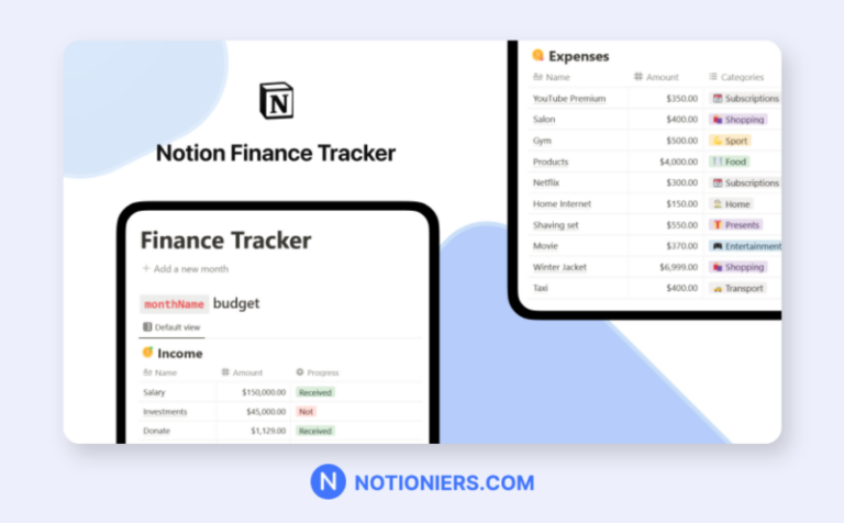 52+ Best Free & Paid Notion Finance Trackers [2024] - Notioniers