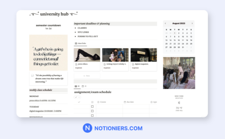 35+ Best Notion Templates for Students [2024] - Notioniers