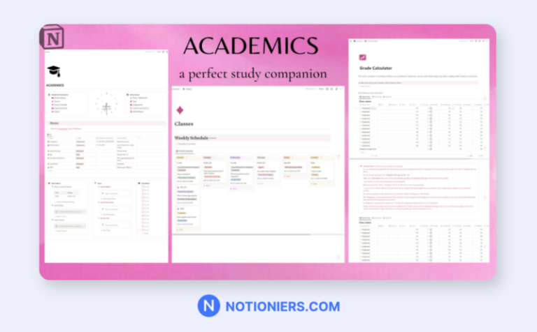 35+ Best Notion Templates for Students [2024] - Notioniers