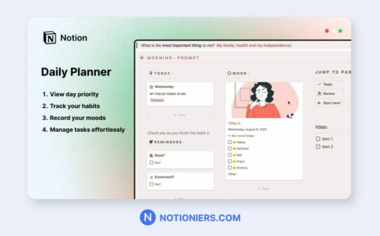 32+ Best Notion Daily Planners [2024] - Notioniers