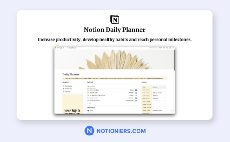 32+ Best Notion Daily Planners [2024] - Notioniers
